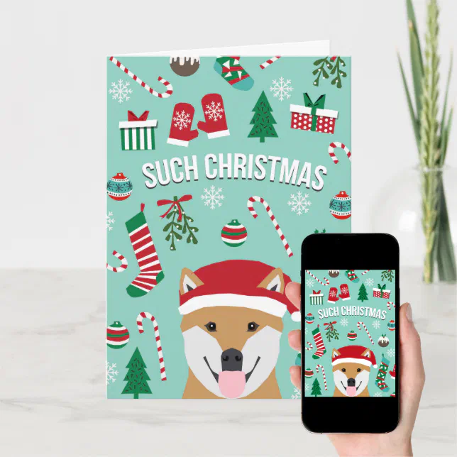 Such Christmas Doge Shiba Inu Christmas Card | Zazzle