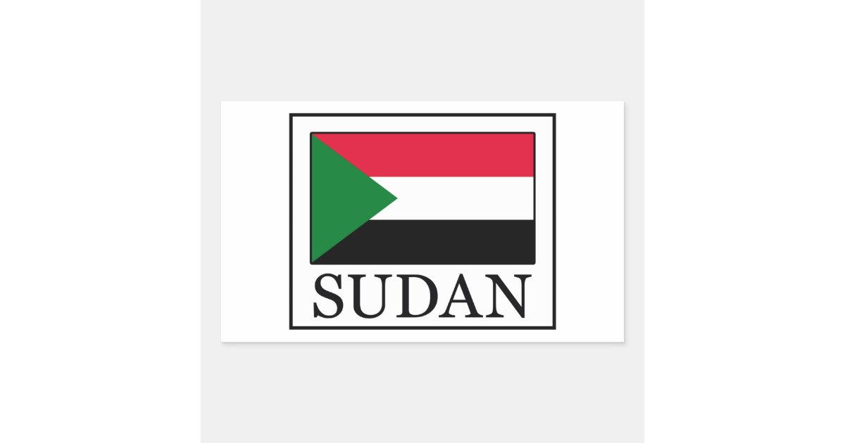 Sudan Rectangular Sticker | Zazzle