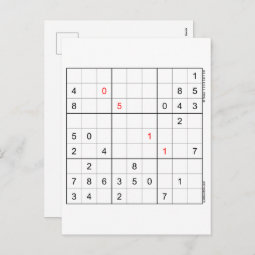 Sudoku Birthday Card 05-11 | Zazzle