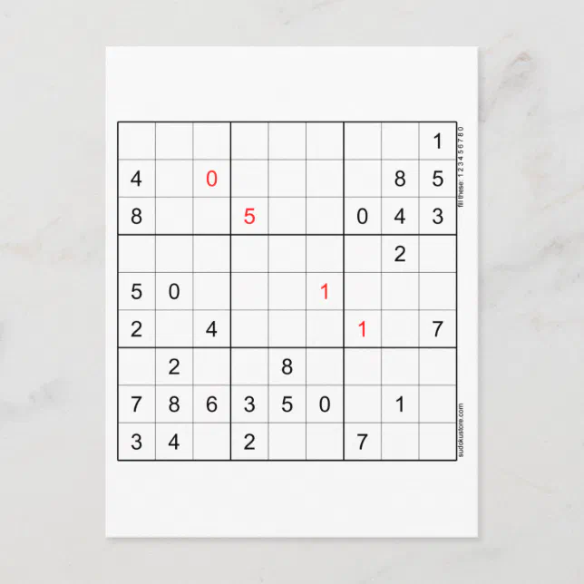 Sudoku Birthday Card 05-11 | Zazzle