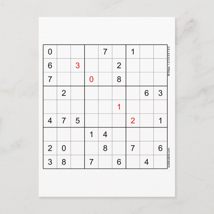 Sudoku Birthday Card 30-12 | Zazzle.com