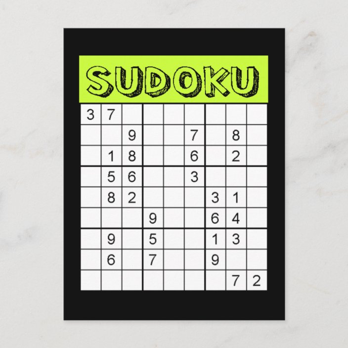 Sudoku Card | Zazzle.com