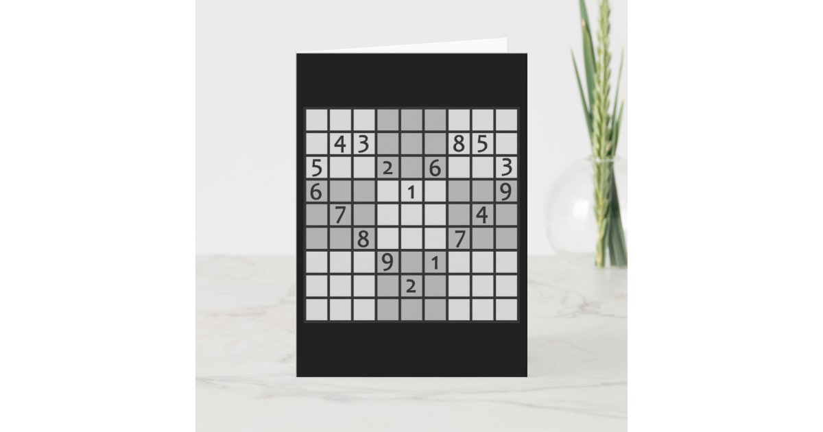 SUDOKU greeting card | Zazzle.com