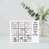 Sudoku Puzzle Cards | Zazzle