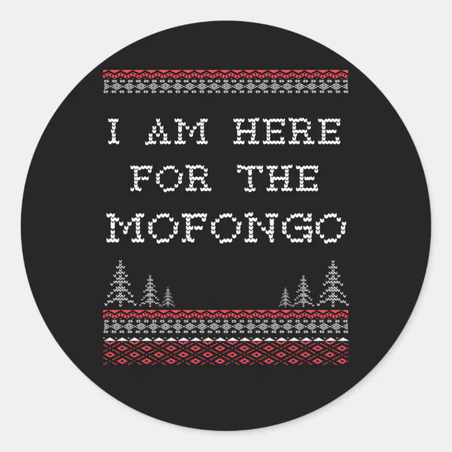 Sueter Feo Navidad Mofongo Spanish Ugly Classic Round Sticker | Zazzle
