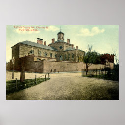 Suffolk Jail Boston Massachusetts 1915 Vintage Poster | Zazzle