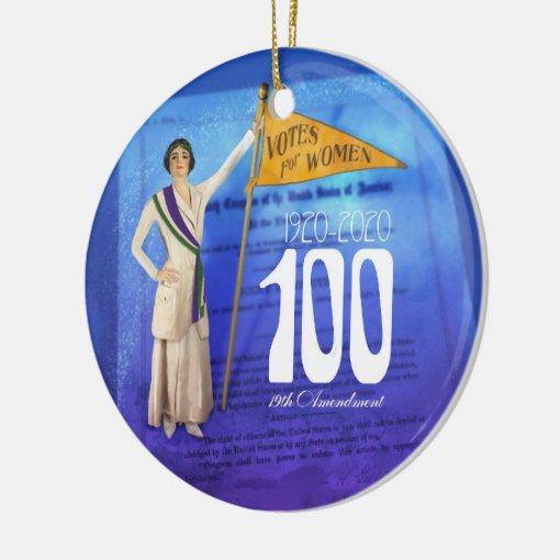 Suffrage Centennial Holiday Ornament | Zazzle