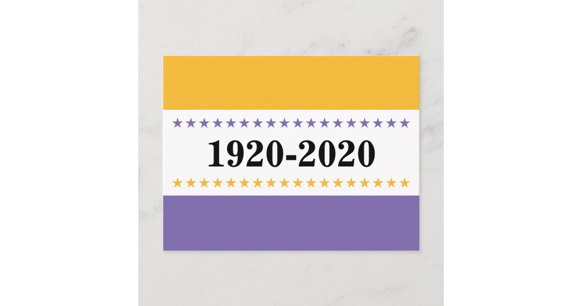 Suffrage Victory Flag Votes for Women 100 yrs Postcard | Zazzle