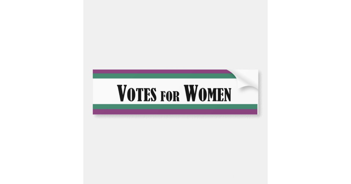 Suffragette Votes for Women Bumper Sticker | Zazzle