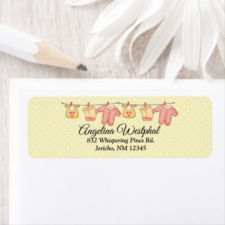 Sugar and Spice Baby Shower Return Address Labels | Zazzle