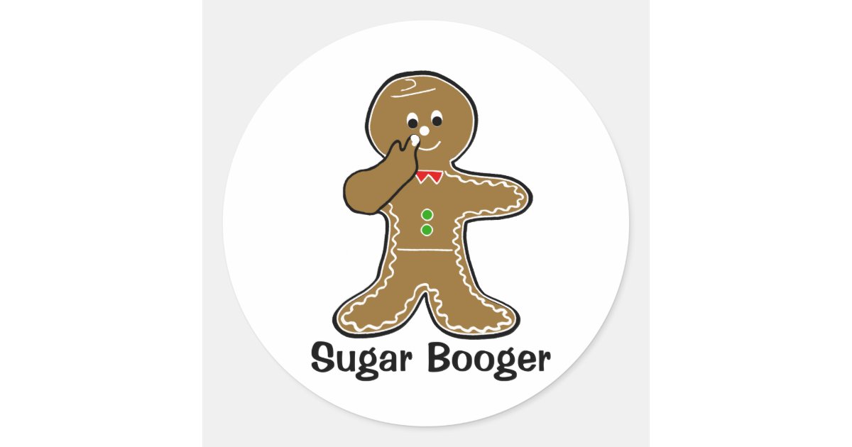 Sugar Booger Classic Round Sticker | Zazzle