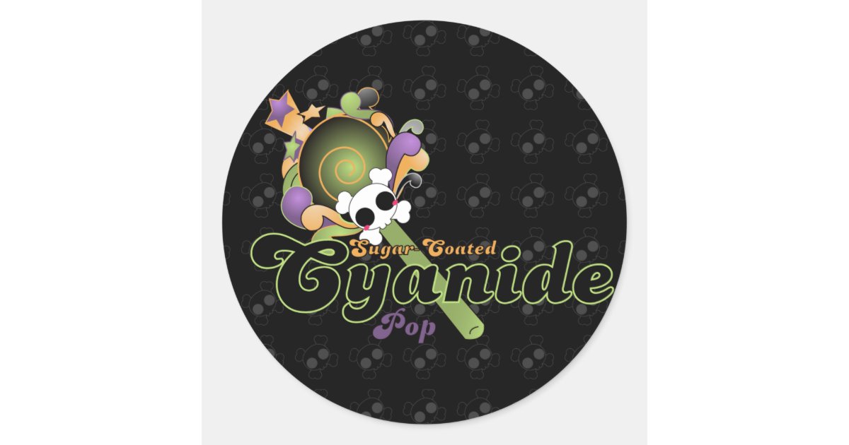 Sugar-Coated Cyanide Pop Classic Round Sticker | Zazzle