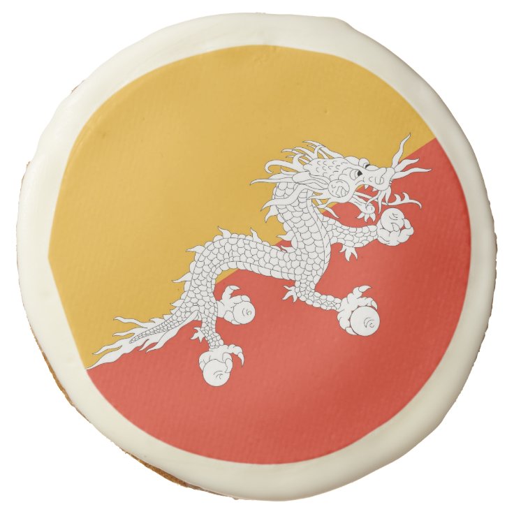 Sugar cookies with flag of Bhutan | Zazzle