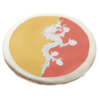 Sugar cookies with flag of Bhutan | Zazzle