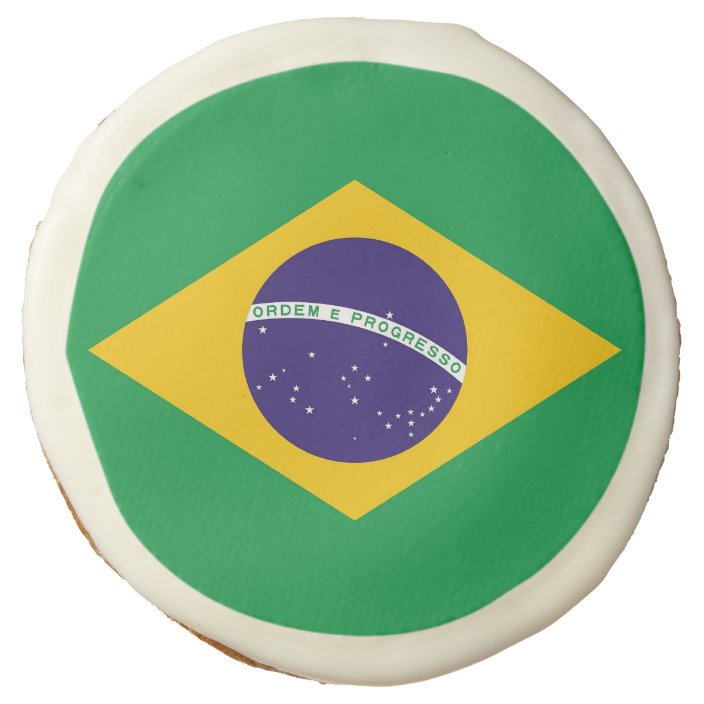 Sugar cookies with flag of Brazil | Zazzle.com
