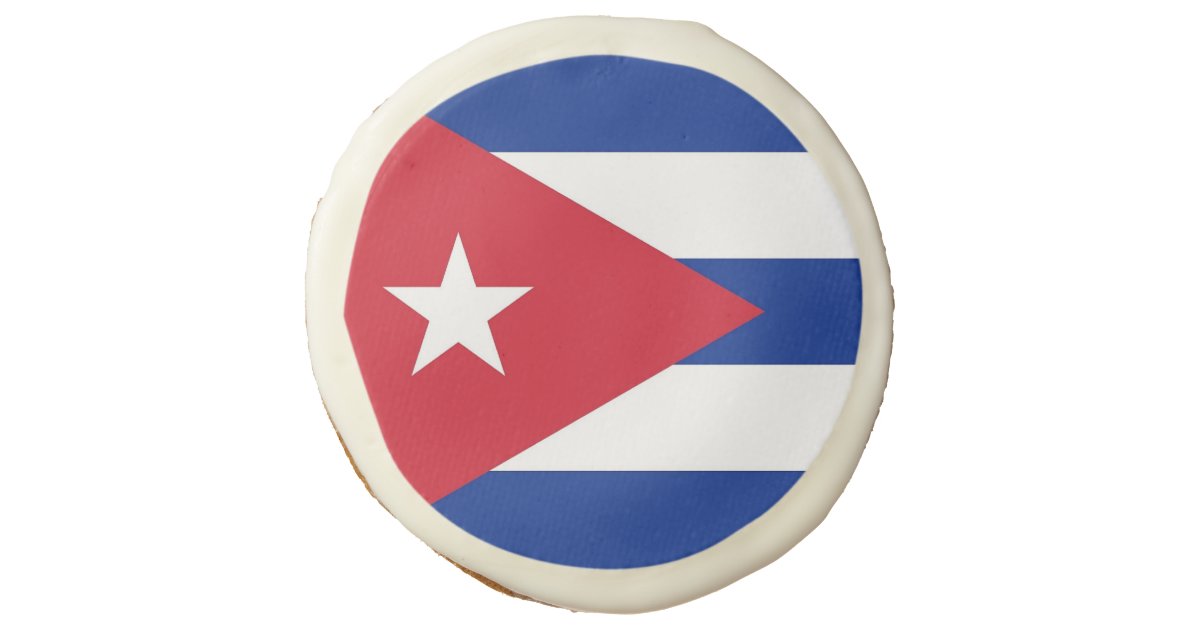Sugar cookies with flag of Cuba | Zazzle