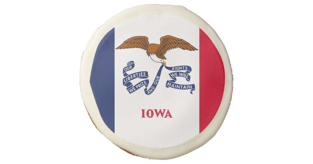 Sugar cookies with flag of Iowa, USA | Zazzle