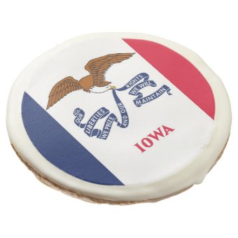 Sugar cookies with flag of Iowa, USA | Zazzle