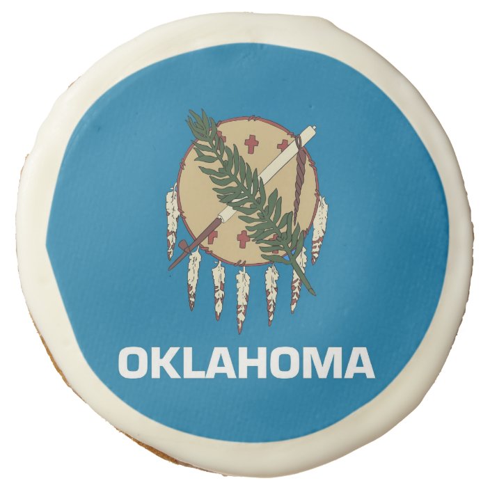 Sugar cookies with flag of Oklahoma State, USA | Zazzle.com
