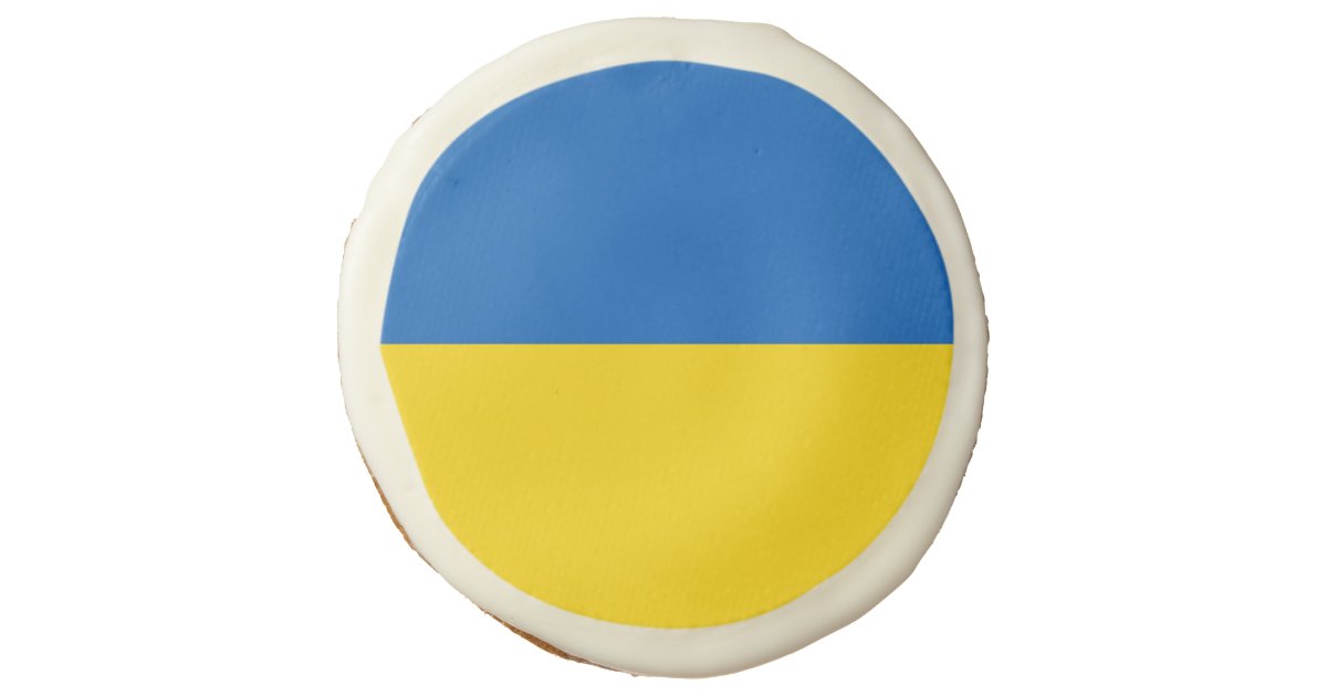 Sugar cookies with flag of Ukraine | Zazzle