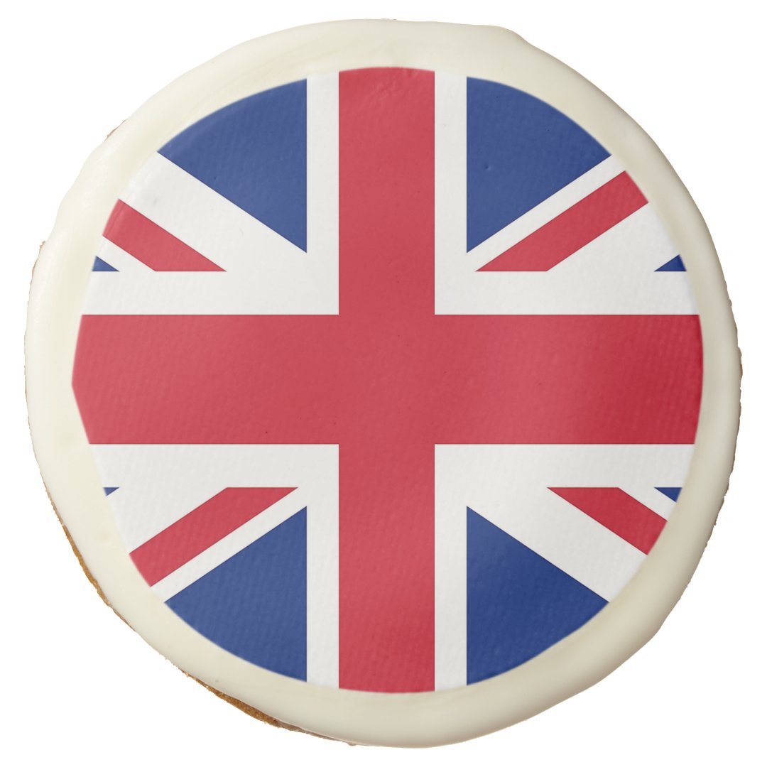 Sugar cookies with flag of United Kingdom | Zazzle