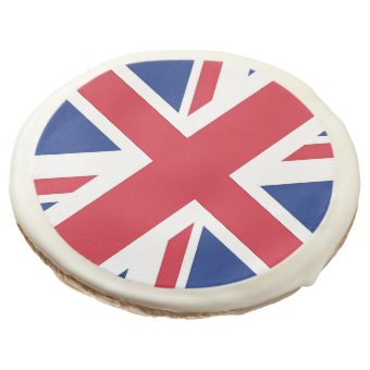 Sugar cookies with flag of United Kingdom | Zazzle