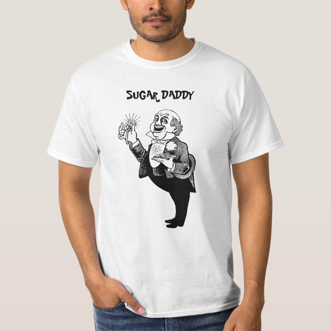 Sugar Daddy Cartoon Old Man Retro Art T-Shirt | Zazzle