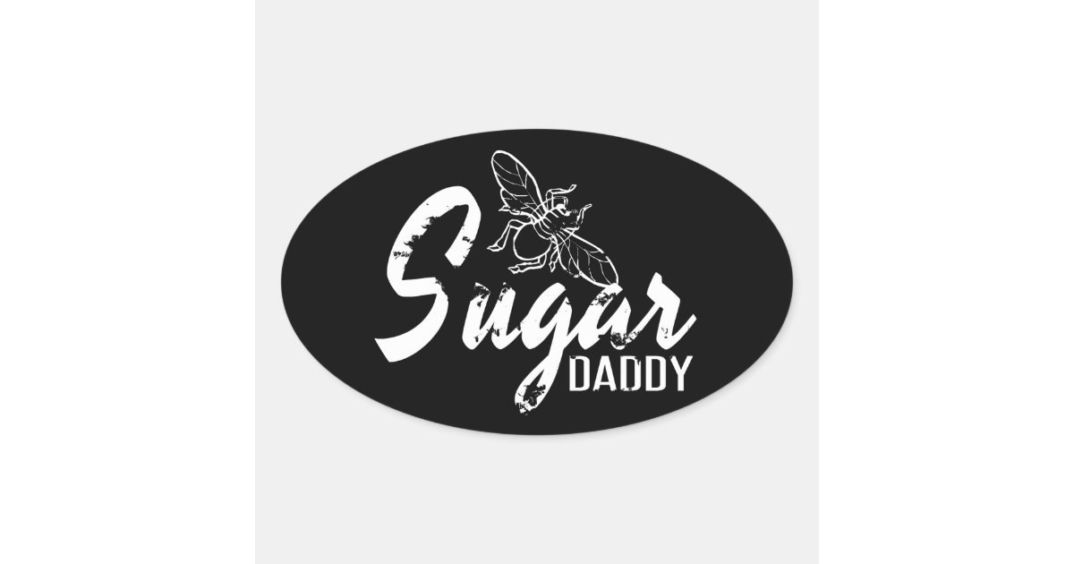 Sugar Daddy Oval Sticker | Zazzle