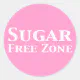 Sugar Free Zone Gifts Classic Round Sticker | Zazzle
