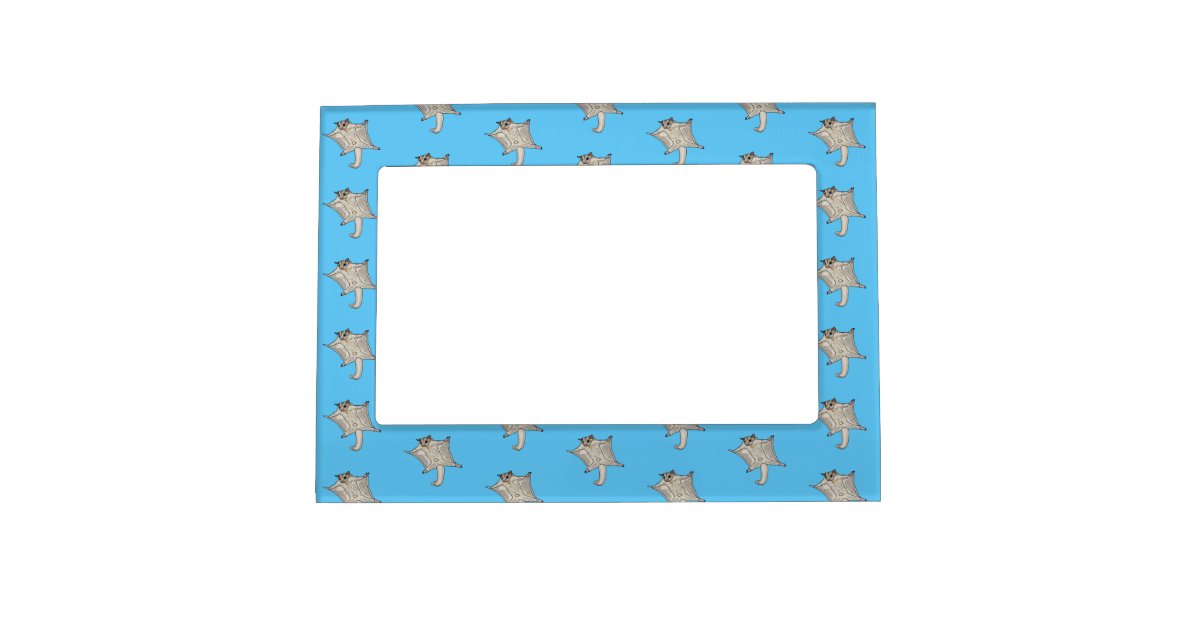Sugar glider cartoon illustration magnetic frame | Zazzle