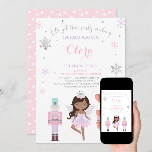 Sugar Plum Fairy Invitation Nutcracker Invitation Zazzle