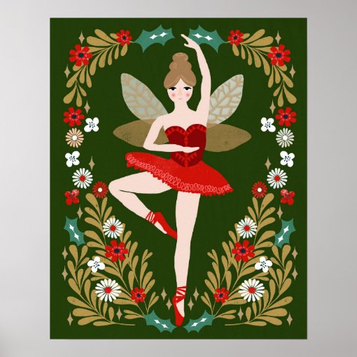 Sugar Plum Fairy - Nutcracker Christmas Poster | Zazzle