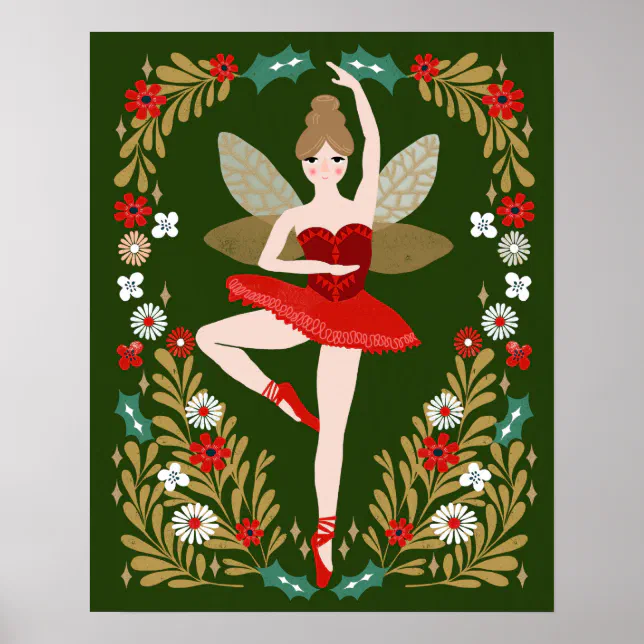 Sugar Plum Fairy - Nutcracker Christmas Poster | Zazzle