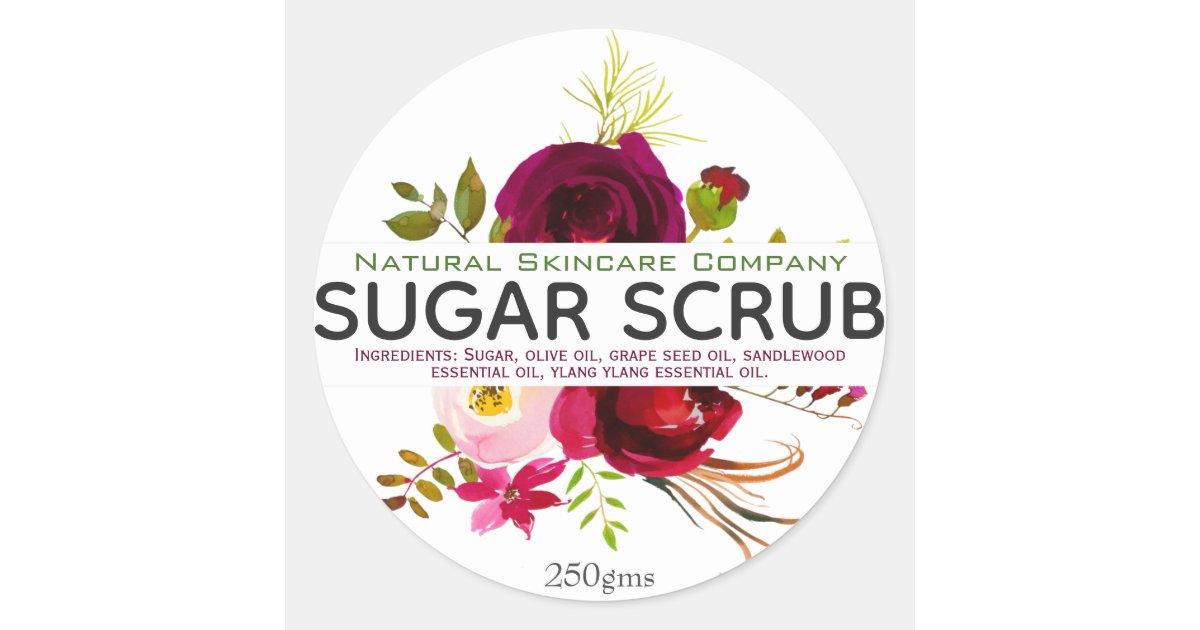 Sugar Scrub Classic Round Sticker Zazzle