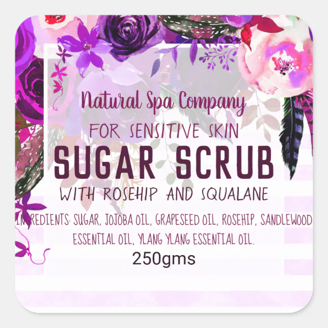 Sugar Scrub Label | Zazzle