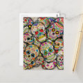 Sugar Skull Collage Postcard | Zazzle