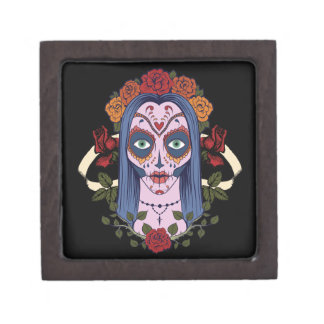 Sugar Skull Girl Gift Boxes & Keepsake Boxes | Zazzle