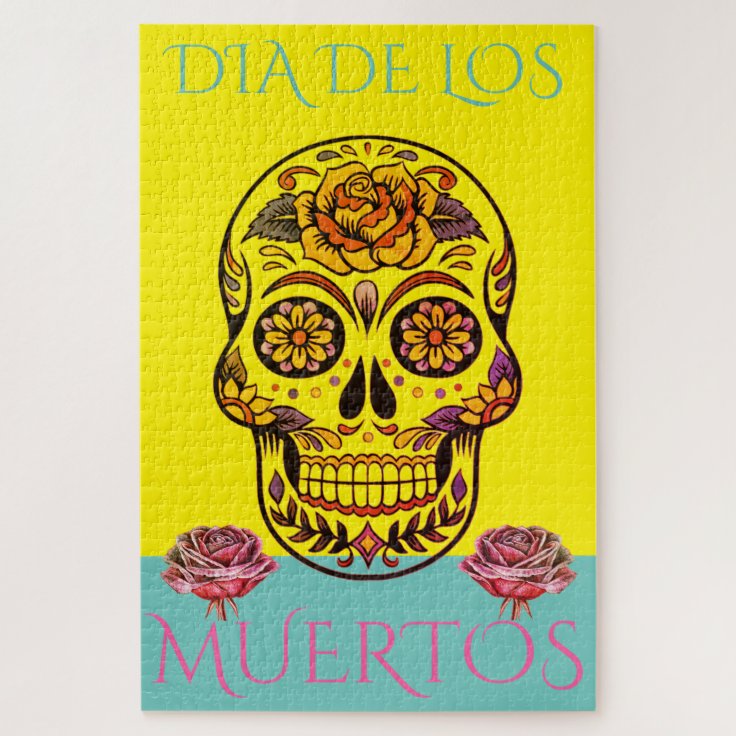 Sugar Skull Dia De Los Muertos Jigsaw Puzzle | Zazzle