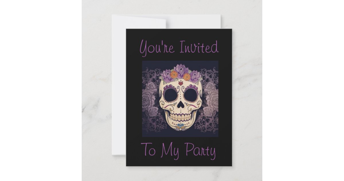 Sugar skull invitations | Zazzle