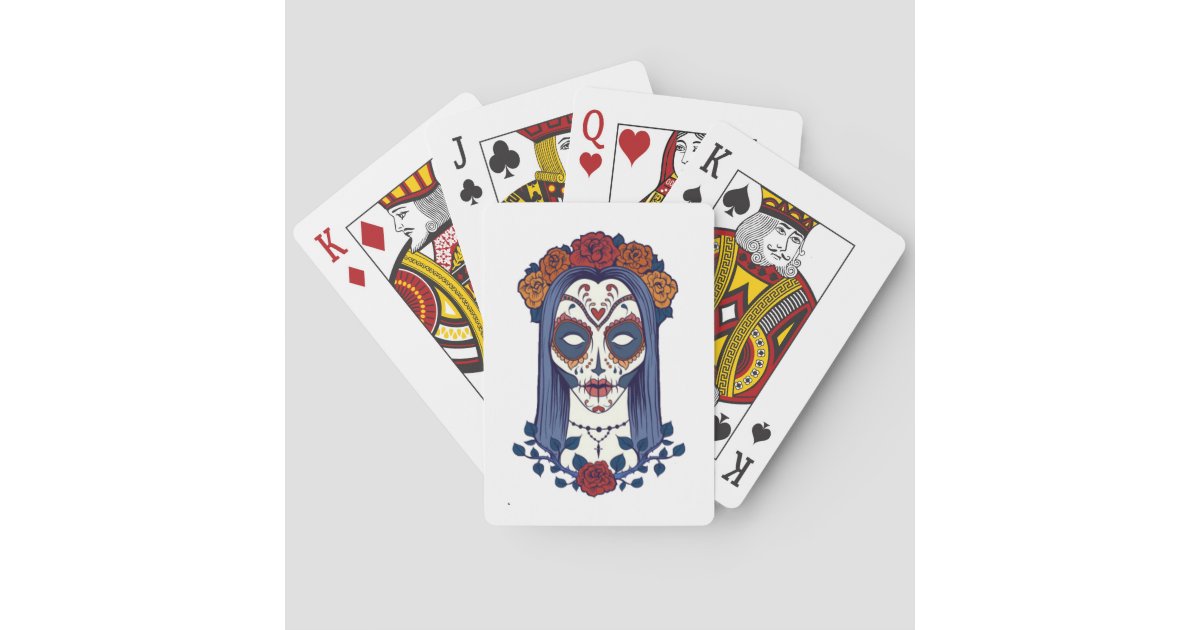 Sugar Skull Playing Cards | Zazzle