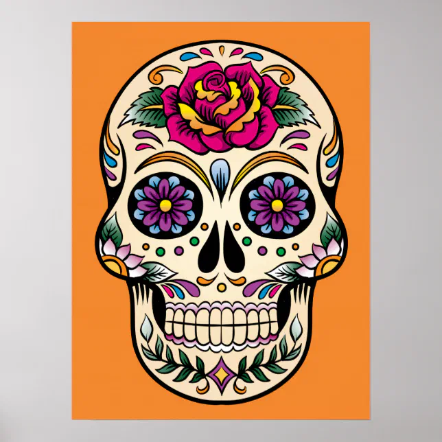 Sugar Skull Poster | Zazzle