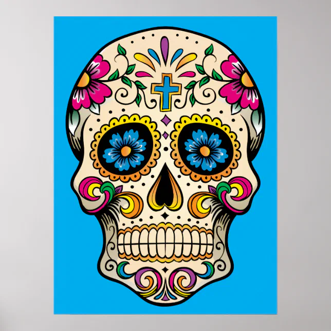 Sugar Skull Poster | Zazzle