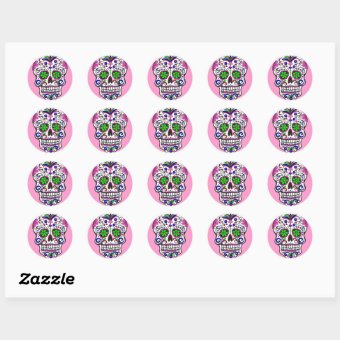 Sugar skull Sticker | Zazzle