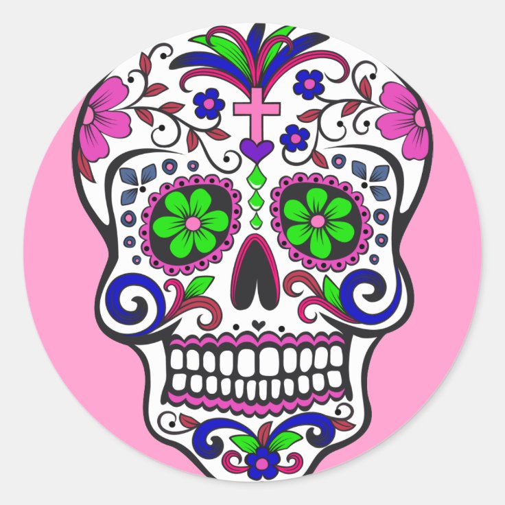 Sugar skull Sticker | Zazzle