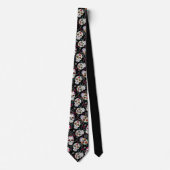 Sugar Skulls and Swirls Black ID725 Neck Tie | Zazzle