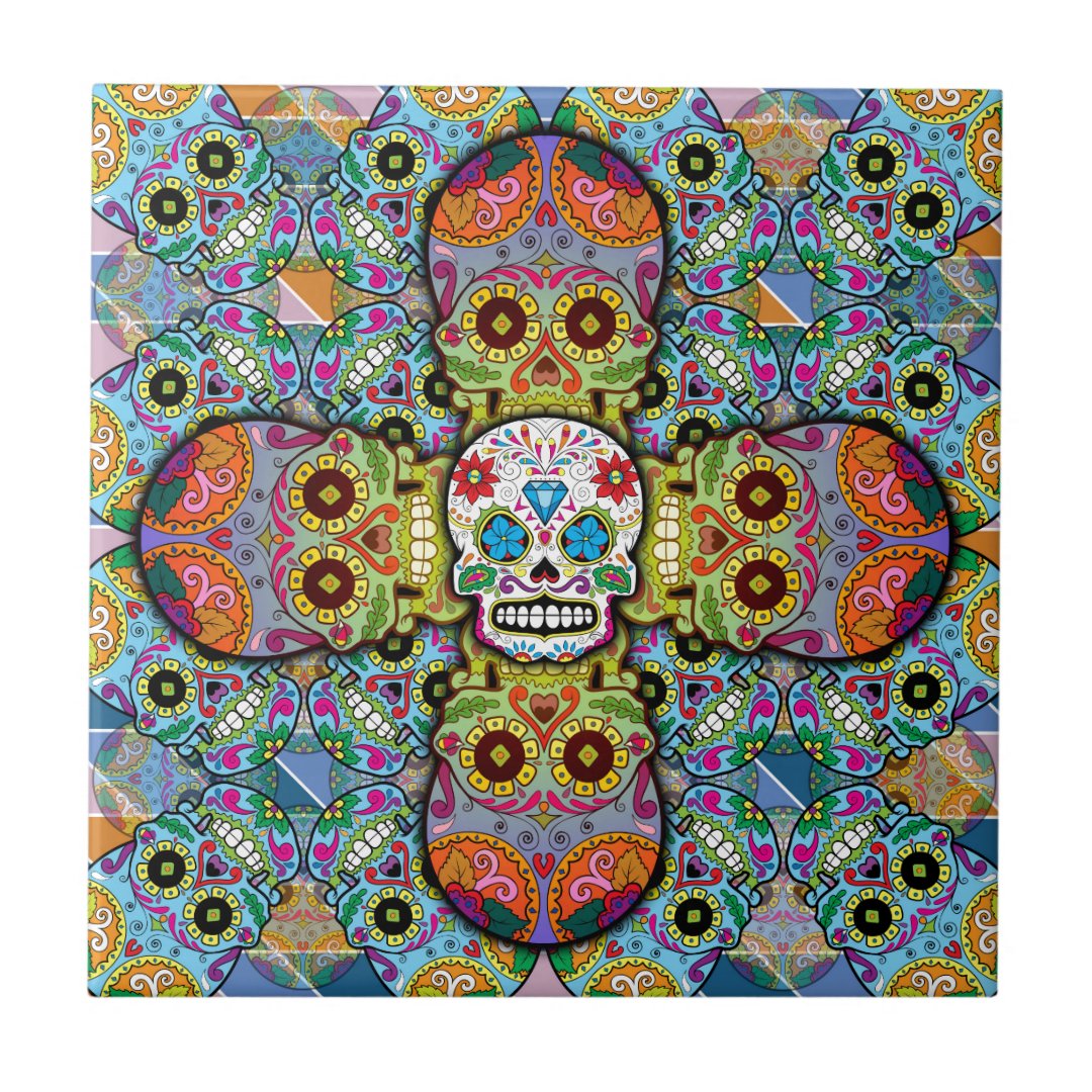 Sugar Skulls Tile | Zazzle
