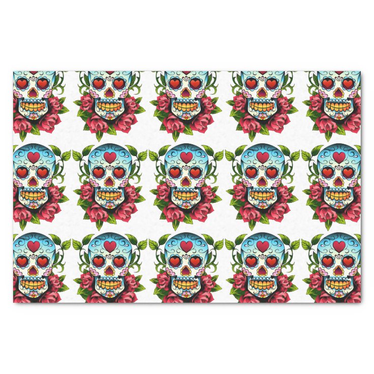 Sugar Skulls Tissue Paper | Zazzle