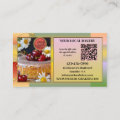 Sugar Sweet Bakery Dessert Photo Logo QR Code Business Card | Zazzle