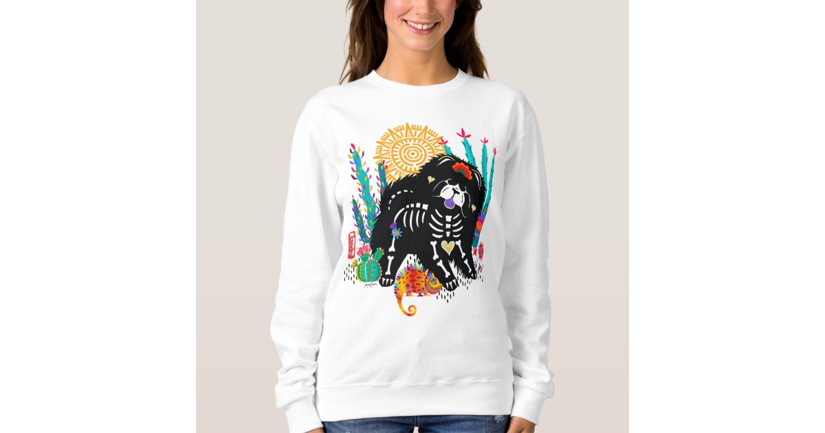 SUGARSKULL NIRVANA chow dog halloween white shirts | Zazzle
