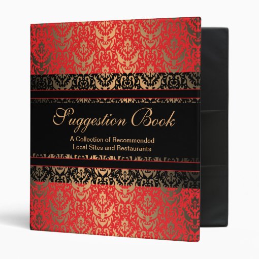 Suggestion Recommendation Book for Hotel or B&B Binder | Zazzle
